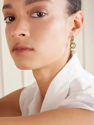 Ileana Makri 18-karat Diamond And Moonstone Earrings