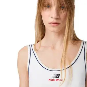 Miu Miu Stretch Technical Jersey Mini-dress