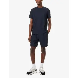 ARNE Pleated Crew-neck Woven T-shirt