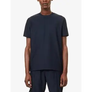 ARNE Pleated Crew-neck Woven T-shirt
