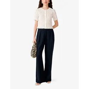 OMNES Pearl Wide-leg Linen-blend Trousers