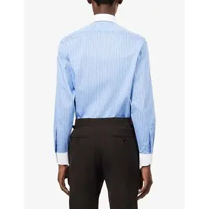 TOM FORD Stripe Contrast Cotton Shirt