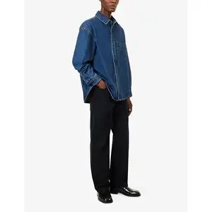 Emporio Armani Logo-embroidered Cotton Denim Overshirt Xxl