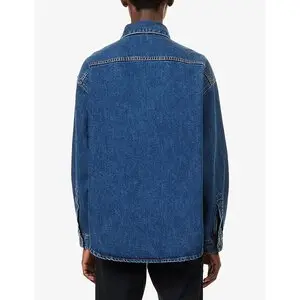 Emporio Armani Logo-embroidered Cotton Denim Overshirt Xxl