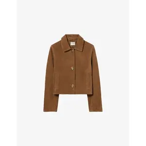 Claudie Pierlot Cropped Suede Jacket