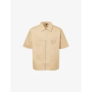 True Religion Buddha Logo-patch Cotton Shirt - Travertine