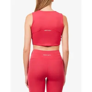 Sweaty Betty All Day Cropped Wrap Stretch-jersey Top