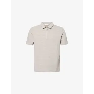 ARNE Cavour Textured Zip Woven Polo Shirt Xxl