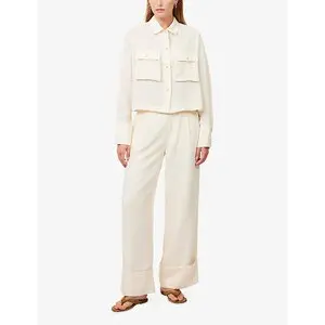 THE COUTURE CLUB Patch-pocket Linen Shirt