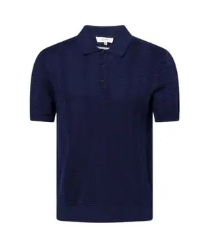 ARNE Arles Wave Textured Woven Polo Shirt