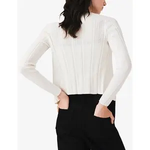 Maje Pointelle-knit Vest Top And Cardigan Set - White