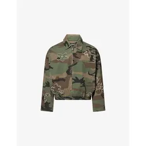 NAHMIAS Embellished Uflage Cotton Jacket - Camo