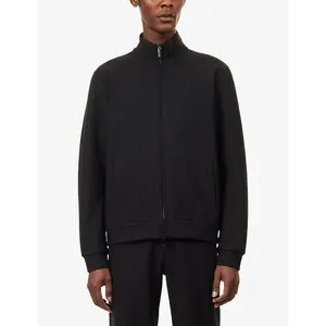 Emporio Armani Zip High-neck Cotton-blend Track Jacket