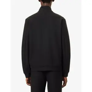 Emporio Armani Zip High-neck Cotton-blend Track Jacket