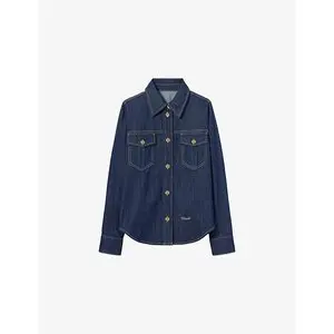 Claudie Pierlot Long-sleeved Denim Shirt - Blue Denim