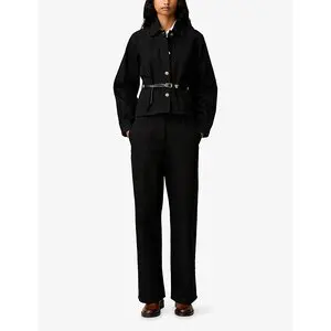 Claudie Pierlot Branded-button Denim Worker Jacket