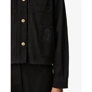 Claudie Pierlot Branded-button Denim Worker Jacket