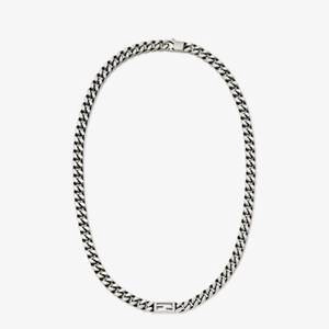 Fendi Ff Logo Tube Necklace - Silver