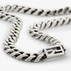 Fendi Ff Logo Tube Necklace