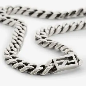 Fendi Ff Logo Tube Necklace