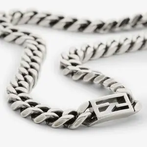 Fendi Ff Logo Tube Necklace