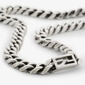 Fendi Ff Logo Tube Necklace