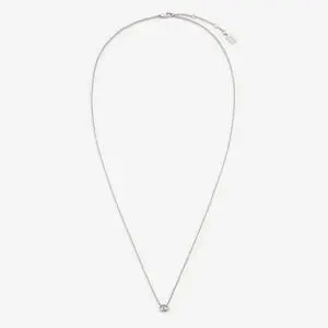 Fendi Orbit Necklace With Ff Logo Pendant - Silver