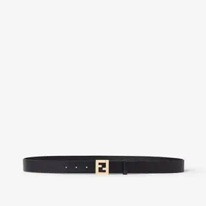 Fendi Ff Belt In Calfskin - Black