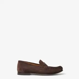 Fendi Calfskin Gathered Loafers - Brown