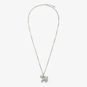 Fendi Sagittarius Zodiac Pendant Necklace - Silver