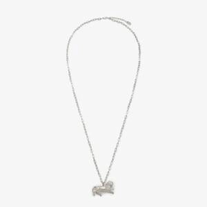 Fendi Leo Zodiac Pendant Necklace - Silver