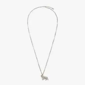 Fendi Aries Zodiac Pendant Necklace - Silver