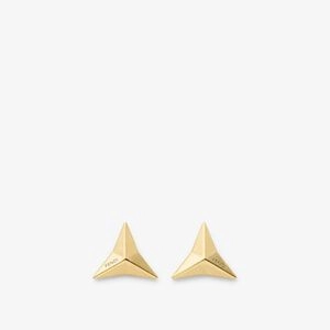 Fendi Sign Stud Earrings - Gold