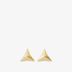 Fendi Sign Stud Earrings - Gold