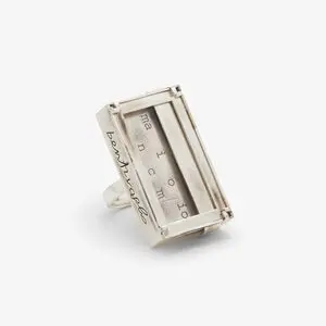 Fendi Matrimonio-manicomio" Moving Bar Ring In Sterling