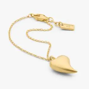 Fendi Heart Charm Chain Bracelet