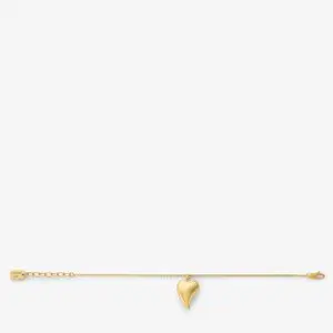 Fendi Heart Charm Chain Bracelet - Gold