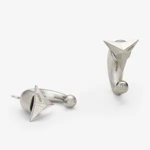 Fendi Sterling Signet Earrings
