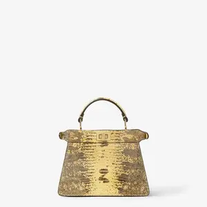 Fendi Peekaboo Iseeu Petite Bag In Light Teague Lizard