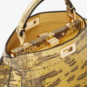 Fendi Peekaboo Iseeu Petite Bag In Light Teague Lizard