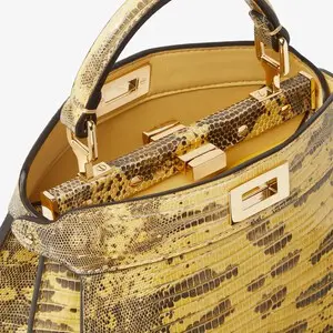 Fendi Peekaboo Iseeu Petite Bag In Light Teague Lizard