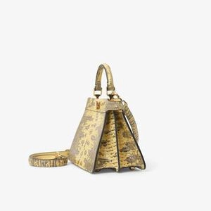 Fendi Peekaboo Iseeu Petite Bag In Light Teague Lizard
