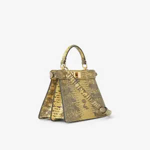 Fendi Peekaboo Iseeu Petite Bag In Light Teague Lizard