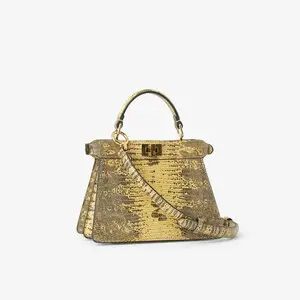 Fendi Peekaboo Iseeu Petite Bag In Light Teague Lizard