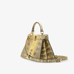 Fendi Peekaboo Iseeu Petite Bag In Light Teague Lizard