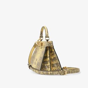 Fendi Peekaboo Iseeu Petite Bag In Light Teague Lizard