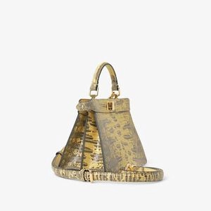 Fendi Peekaboo Iseeu Petite Bag In Light Teague Lizard