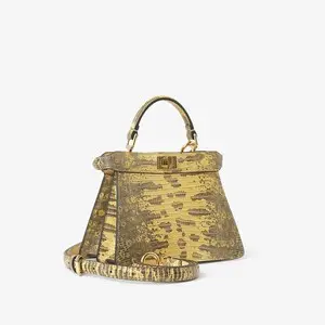 Fendi Peekaboo Iseeu Petite Bag In Light Teague Lizard