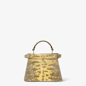 Fendi Peekaboo Iseeu Petite Bag In Light Teague Lizard