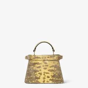 Fendi Peekaboo Iseeu Petite Bag In Light Teague Lizard